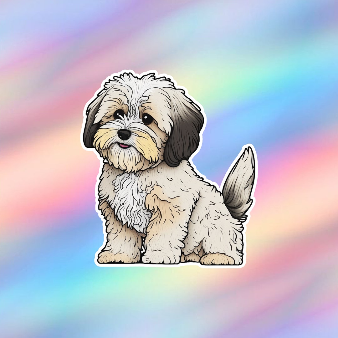 Cute Havanese Sticker Kawaii Havanese Sticker Vinyl Laptop Sticker ...