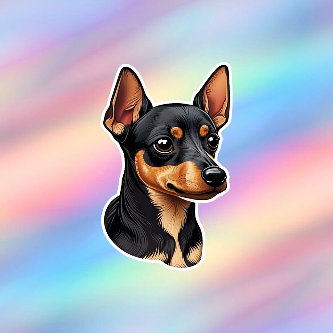 Cute Miniature Pinscher Sticker Kawaii Miniature Pinscher Sticker Dog ...