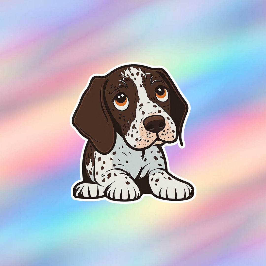 Cute German Shorthaired Pointer Sticker Kawaii German Shorthaired ...