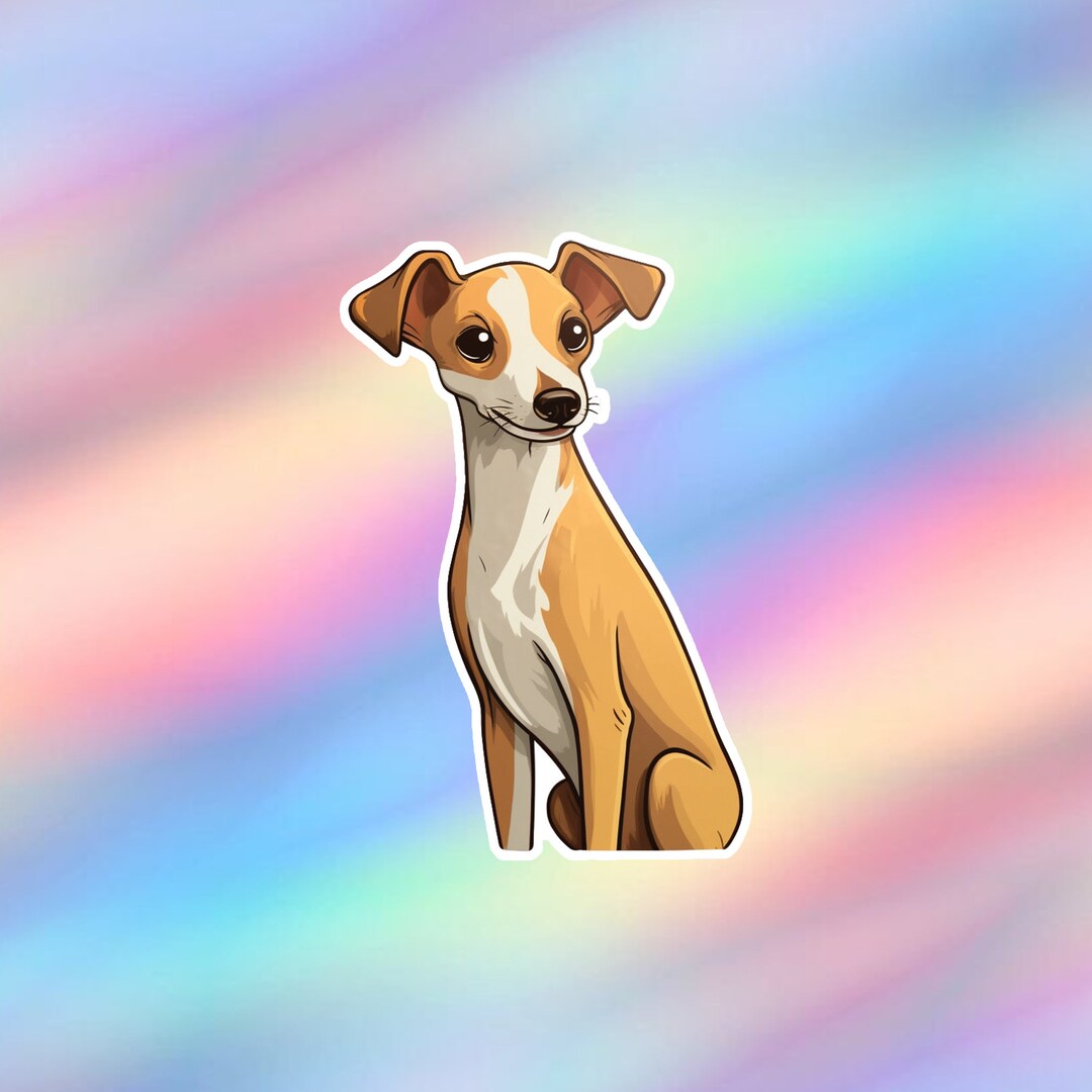 Cute Whippet Sticker Kawaii Whippet Sticker Dog Vinyl Laptop Sticker ...