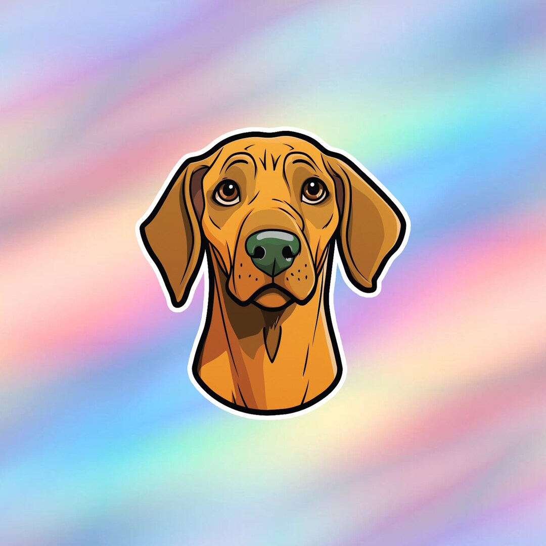 Cute Rhodesian Ridgeback Sticker Kawaii Rhodesian Ridgeback Sticker ...