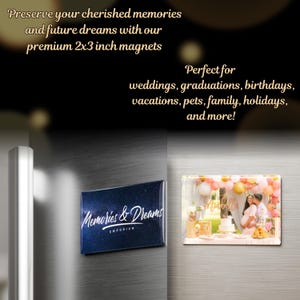 2x3 Custom Photo Magnets - Personalized Metal Fridge Magnets Graduation ...