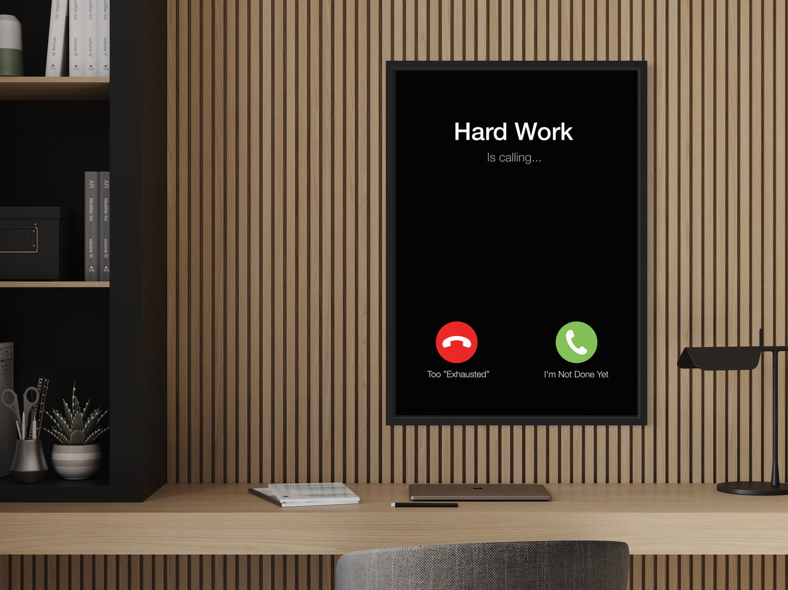 Hard Work is Calling Framed Wall Art, Growth Mindset, Work Hard ...