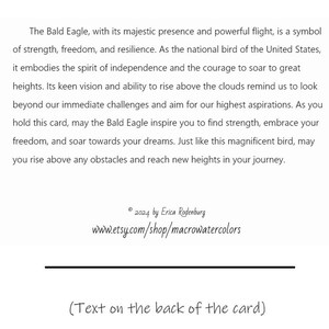 America Bald Eagle Painting Print, Card, or Magnet, Greeting Card Eagle ...