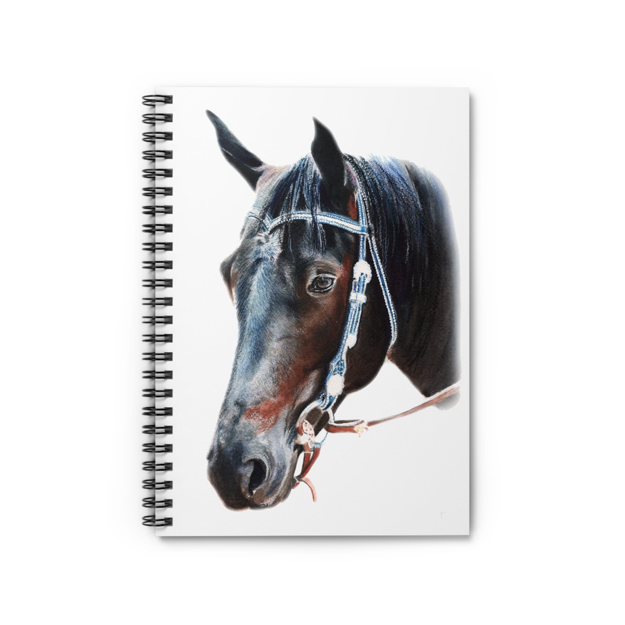 Horse Themed Composition Spiral Notebook - Ruled Line; Black Horse ...