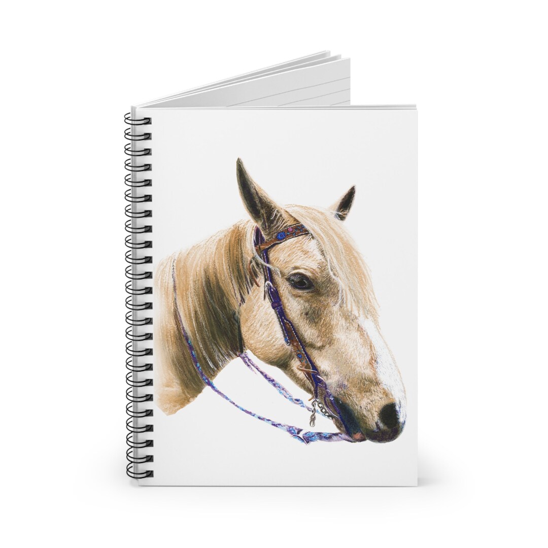 Elegant Palamino Horse Spiral Notebook Journal - Ruled Line; Perfect ...