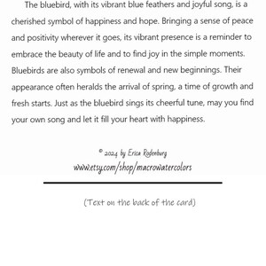 Bluebird Watercolor Painting Print, Blank Greeting Card, or Magnet ...