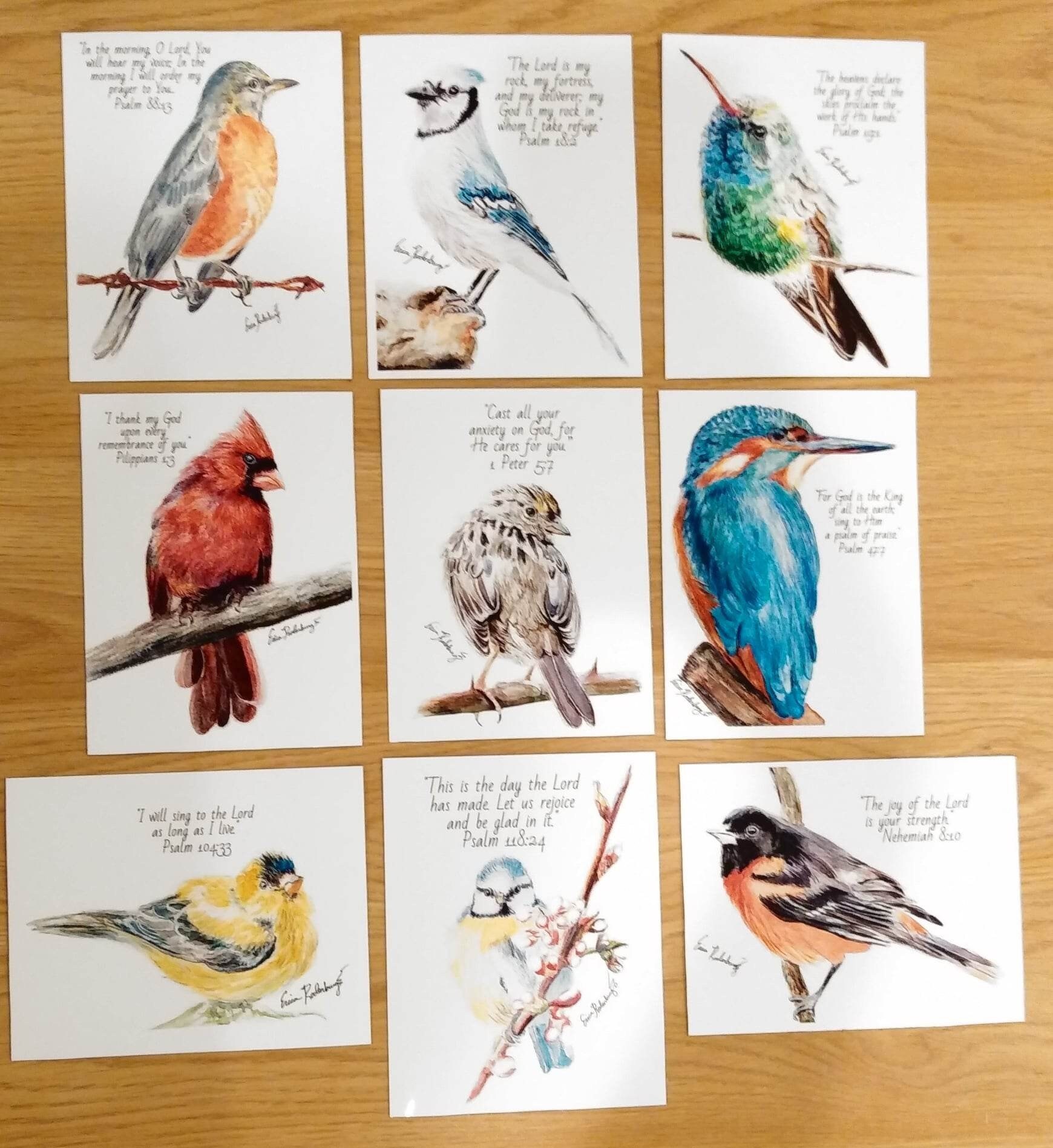 American Goldfinch Painting Print, Card, or Magnet With Psalm 104:33 ...