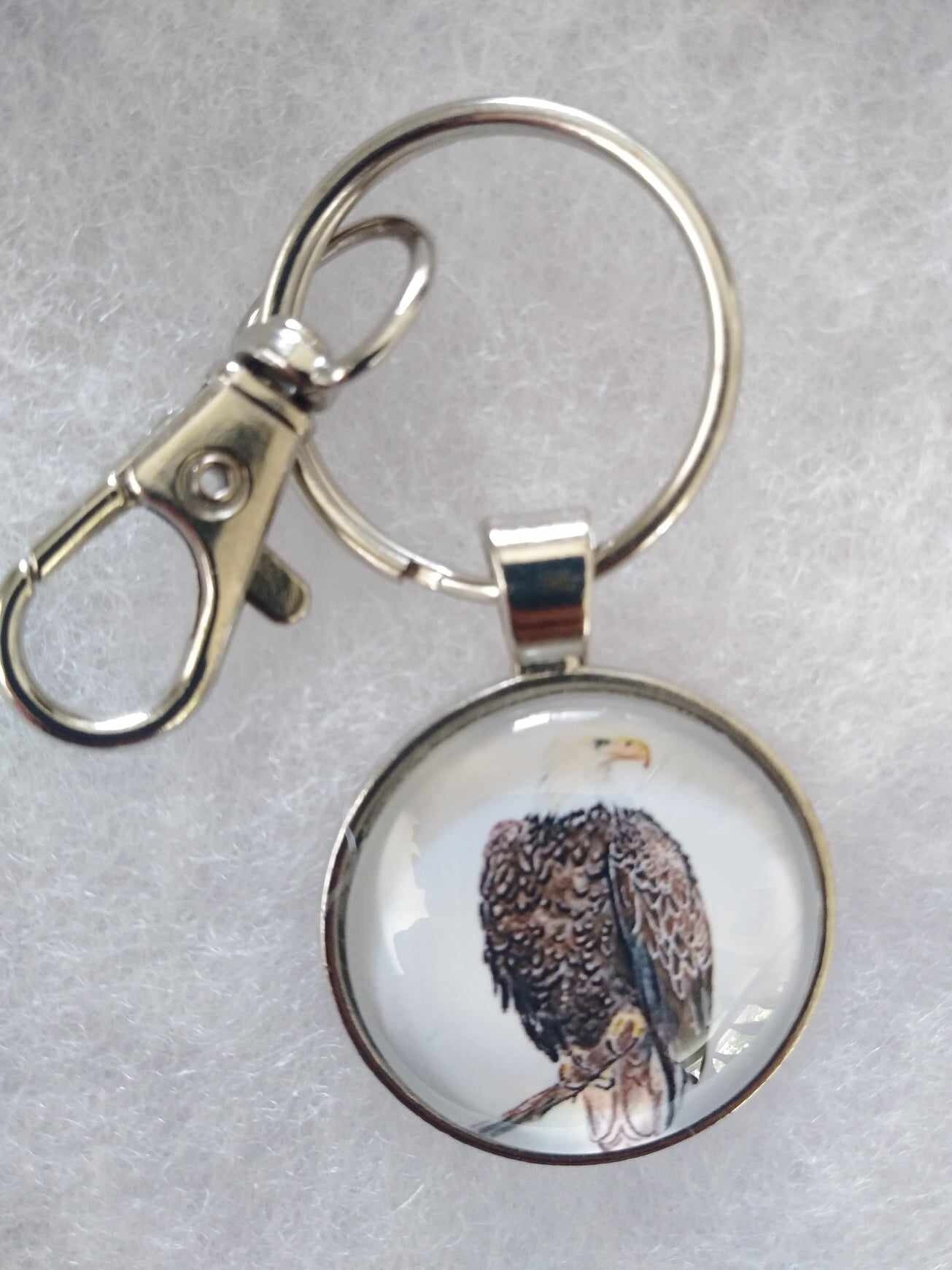 Bald Eagle Gifts/ Bird of Prey Jewelry W/ Keychain, Necklace, Earrings ...