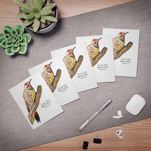 Northern Flicker Yellowhammer Bird Watercolor; Alabama State Bird/ Christian Encouragement Gift ...