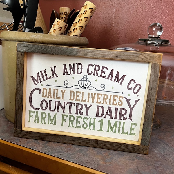 Vintage Dairy Sign - Etsy