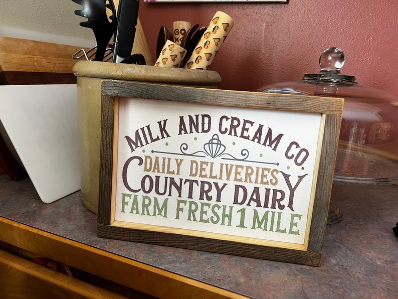 Farmhouse Sign - Milk and Cream - Vintage Dairy Farm Sign - Etsy