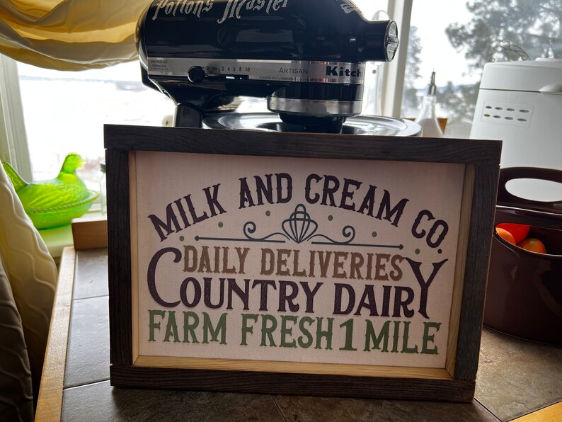 Farmhouse Sign - Milk and Cream - Vintage Dairy Farm Sign - Etsy