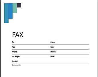 Fax Cover arrow Design Printable PDF File. - Etsy