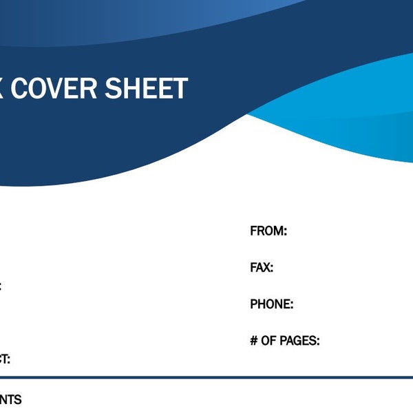 Fax Cover Sheet - Etsy