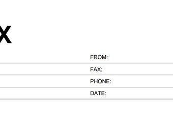 Fax Cover Sheet Modern Printable PDF File - Etsy