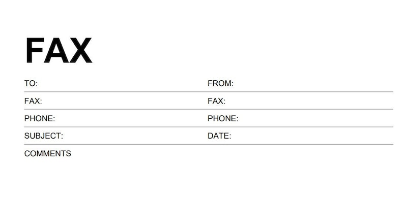 Fax Cover Sheet Printable PDF File - Etsy