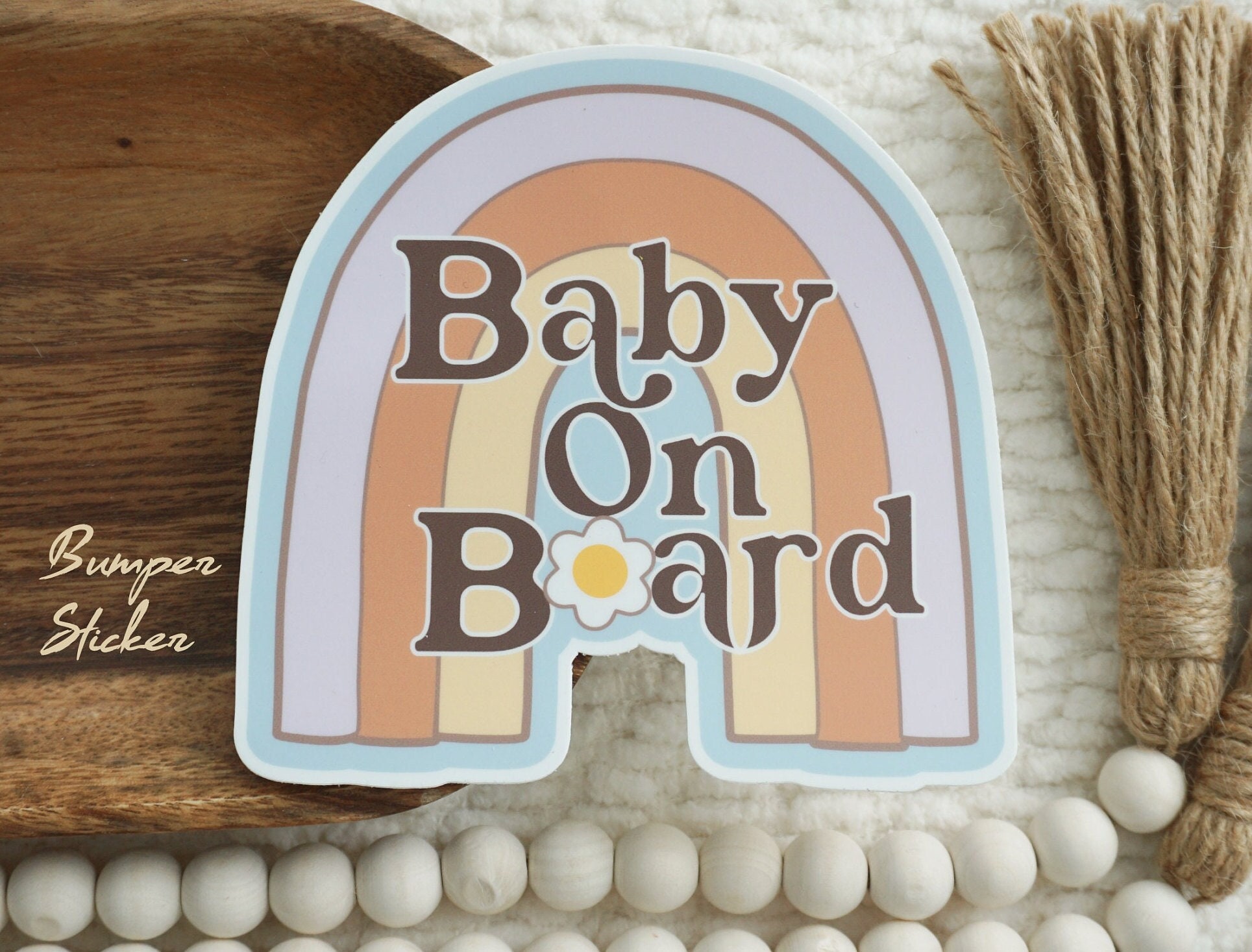 BUMPER STICKER Baby on Board Bumper Sticker, Decorative Car Sticker ...