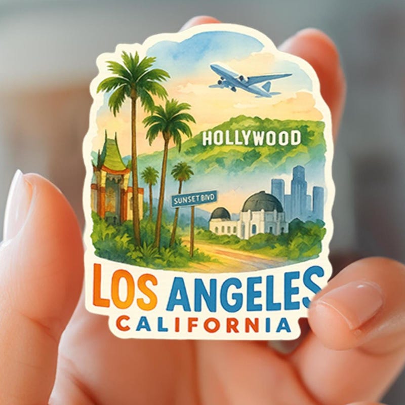 Los Angeles Sticker - Etsy