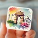 Delhi India Watercolor Sticker: Waterproof Vinyl Decal - Etsy