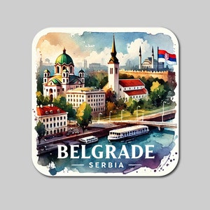Belgrade Serbia Sticker: Watercolor Travel Vinyl Decal - Etsy