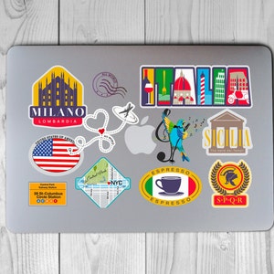 10/16 Vinyl Italy Stickers, Die Cut Decal Set, Italy Sticker Pack ...