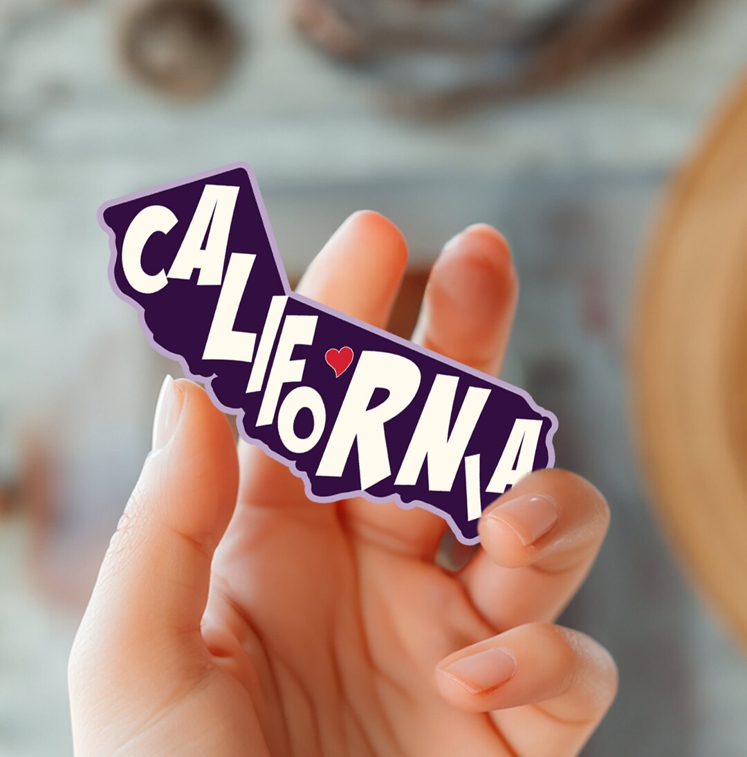 California Decal Map, California Sticker, Ca Map Sticker, Die Cut ...