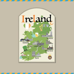 Ireland Travel Sticker: Waterproof Vinyl Laptop Decal - Etsy