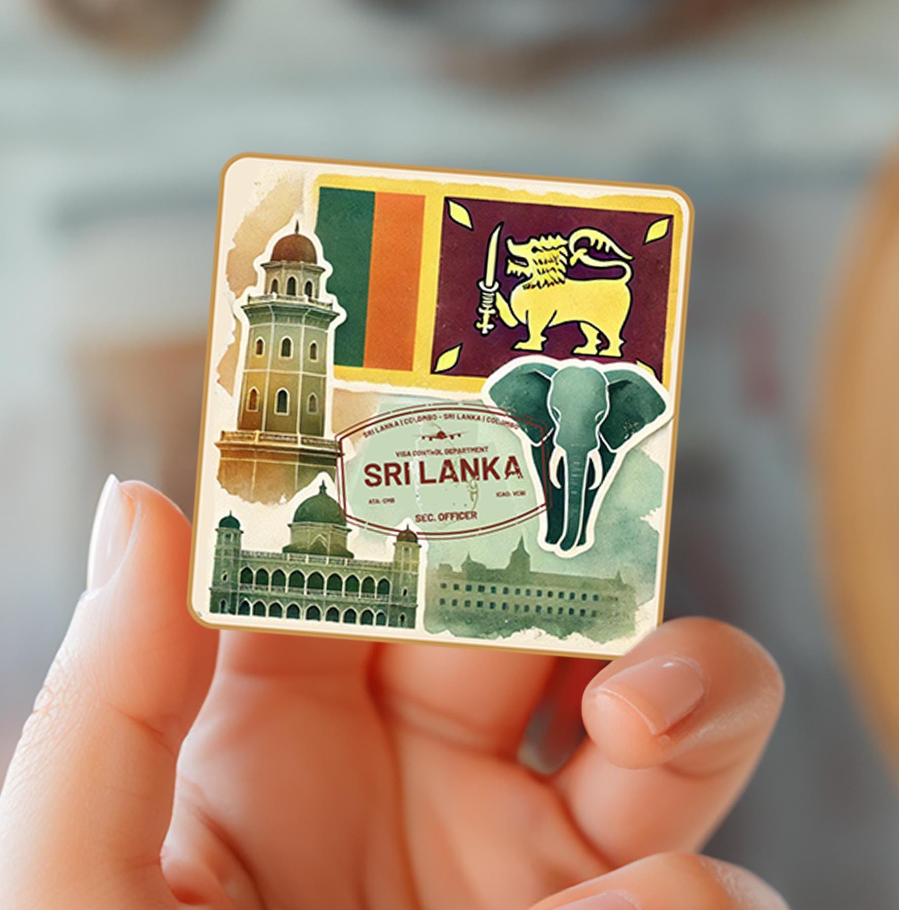Sri Lanka Sticker Weatherproof Waterprof Decal, Suitcase, Car Luggage ...