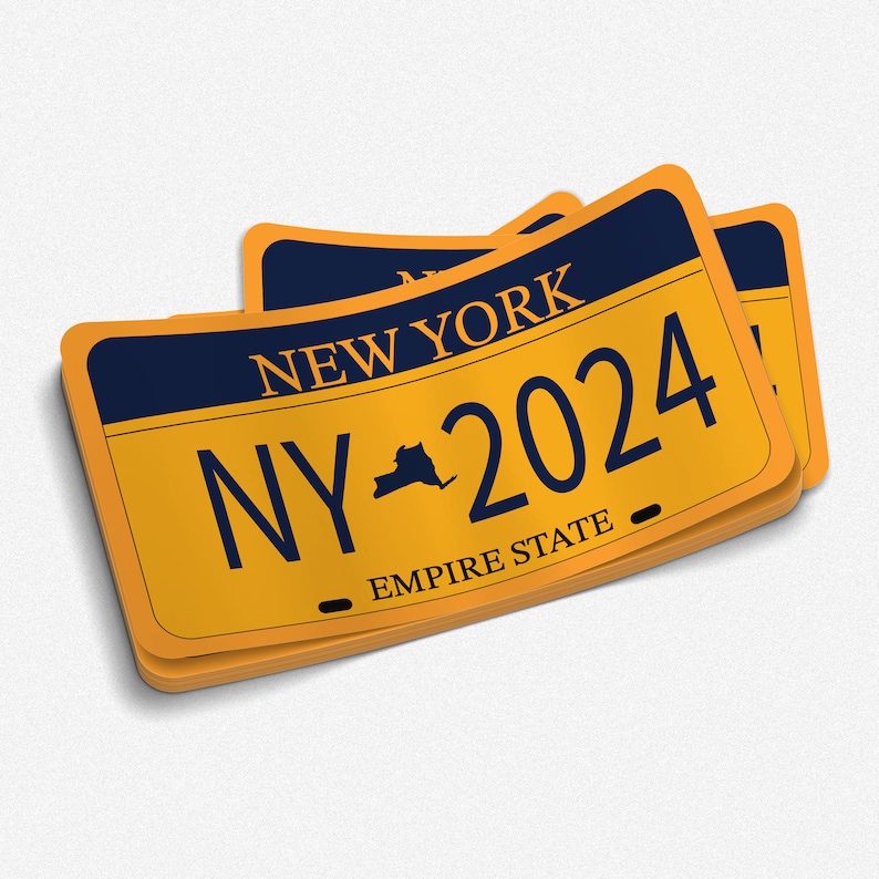 New York City License Plate Sticker 2024, NYC Themed Sticker, Sticker ...