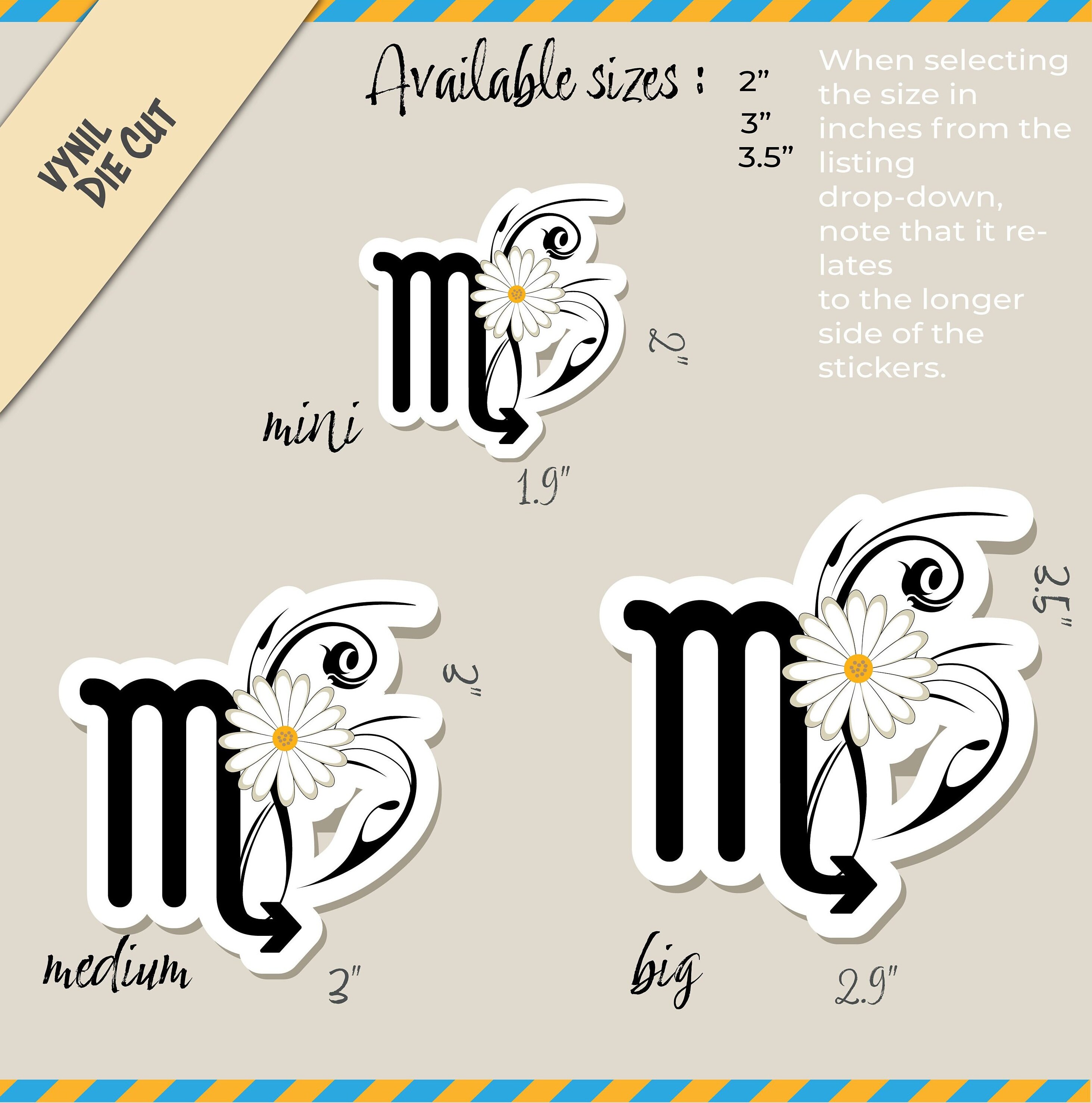 Scorpio Sticker, Astrology Sticker Waterproof, Zodiac Scorpio Sign, Die ...