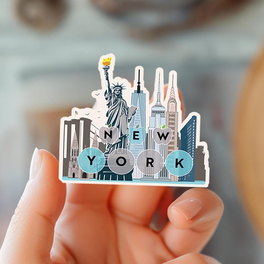 New York City Sticker: Weatherproof Sticker, Travel Journal, Car - Etsy