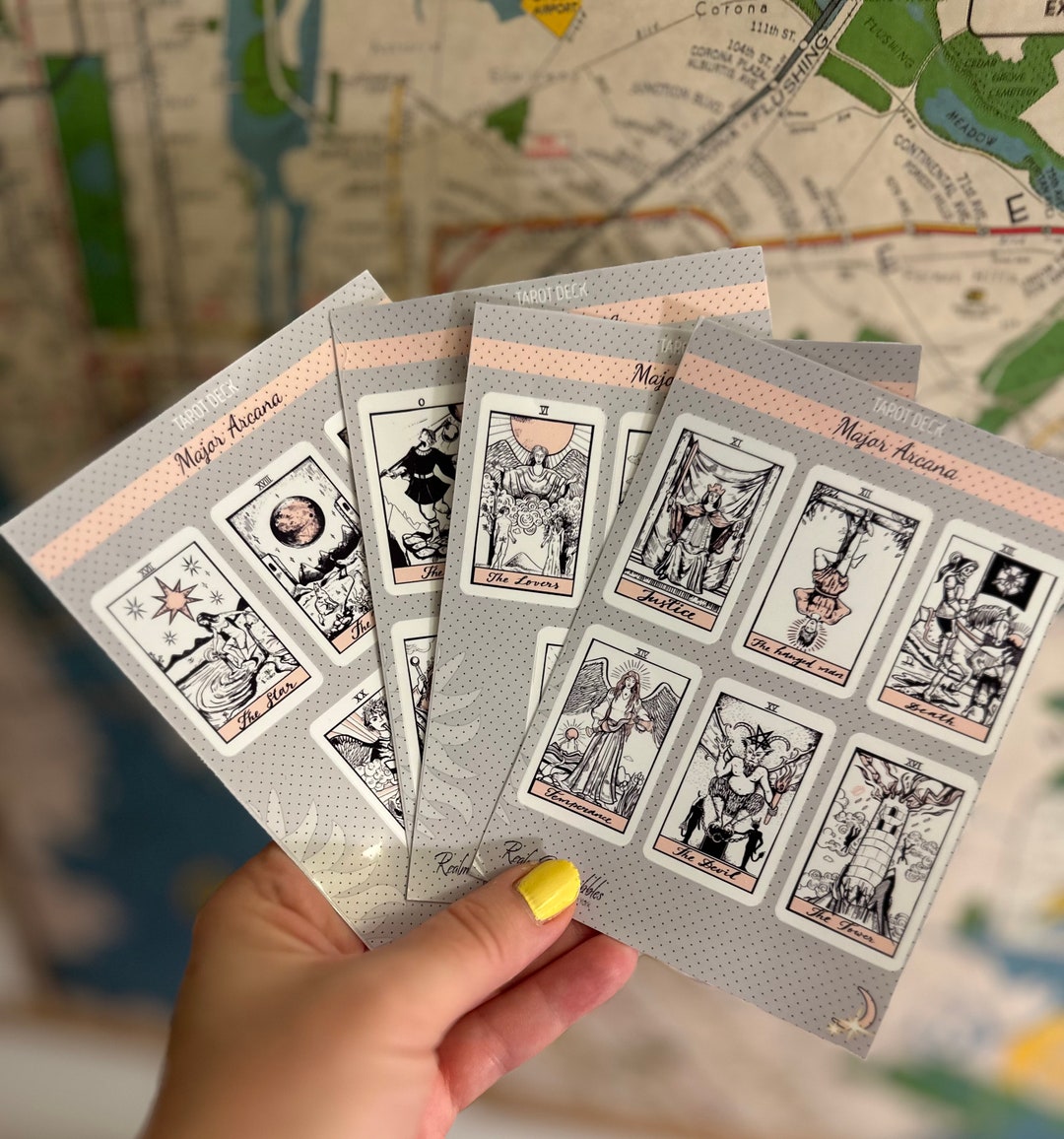 22 Card Set Tarot Card Sticker Set Major Arcana 22 Card Set - Etsy