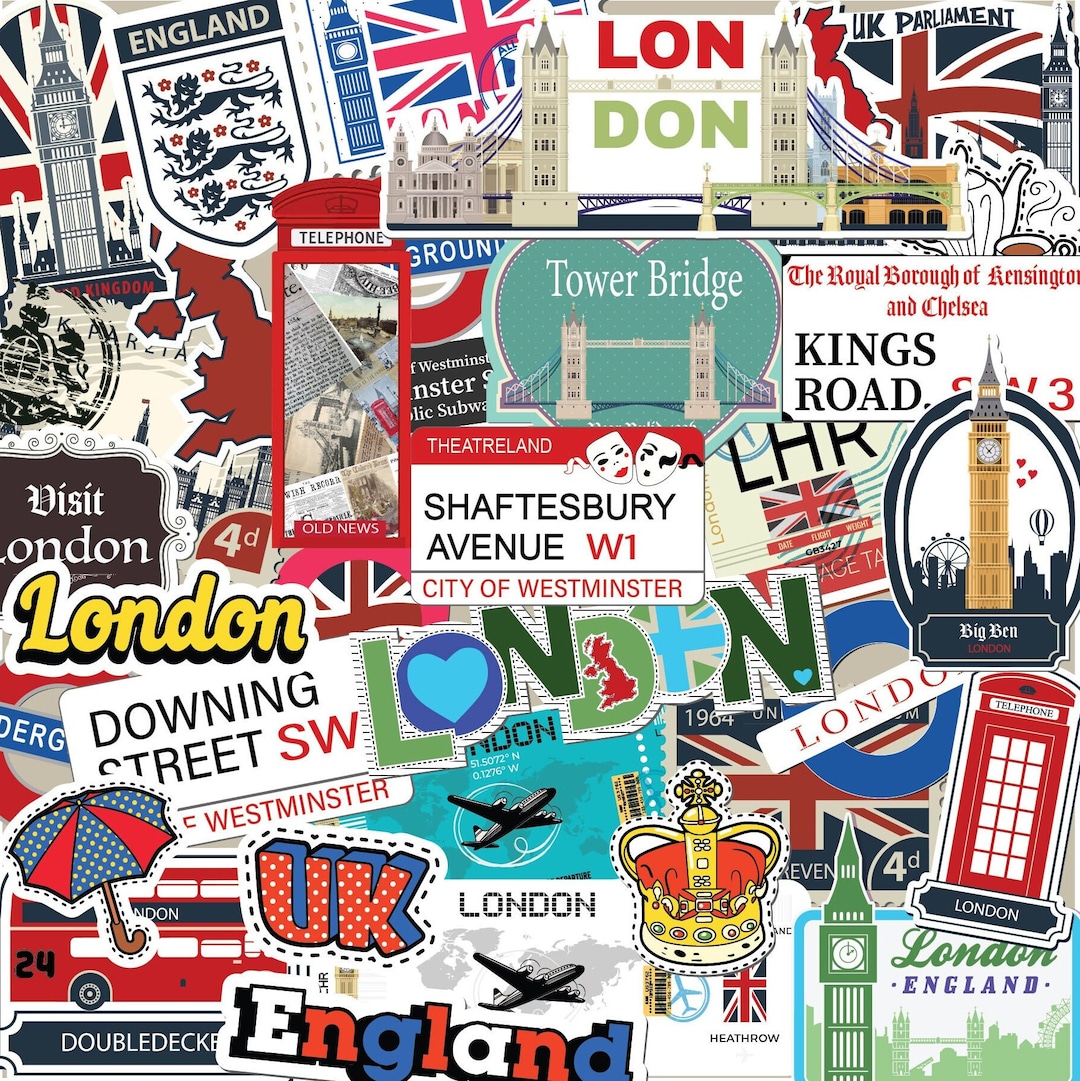 London Sticker Pack , England Sticker Pack 10/20/30 Piece, London ...