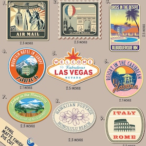 Travel Stickers Pack 10/20/30/36 Piece, Custom Travel Sticker Pack ...
