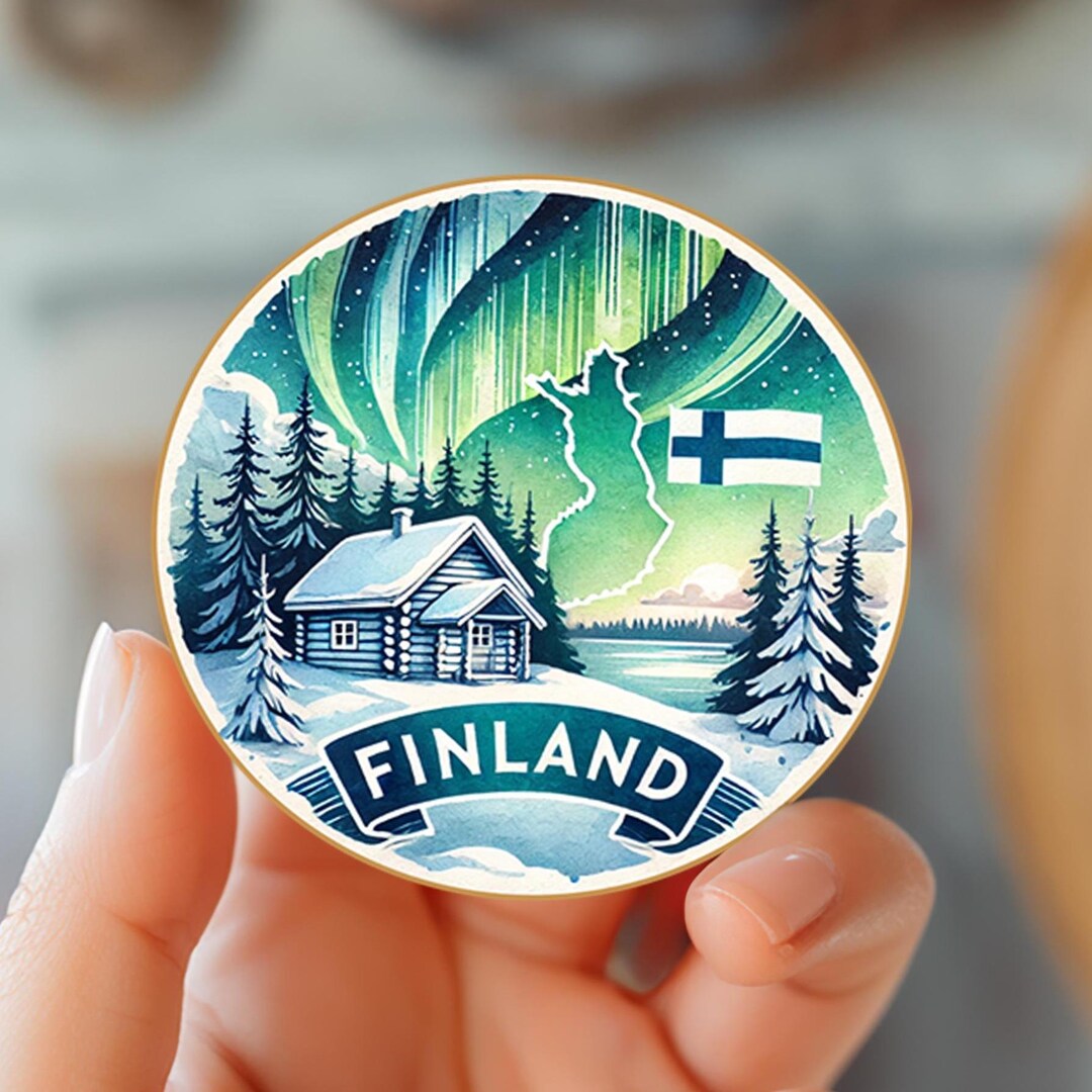 Finland Sticker : Weatherproof Sticker, Travel Journal, Car Decal - Etsy