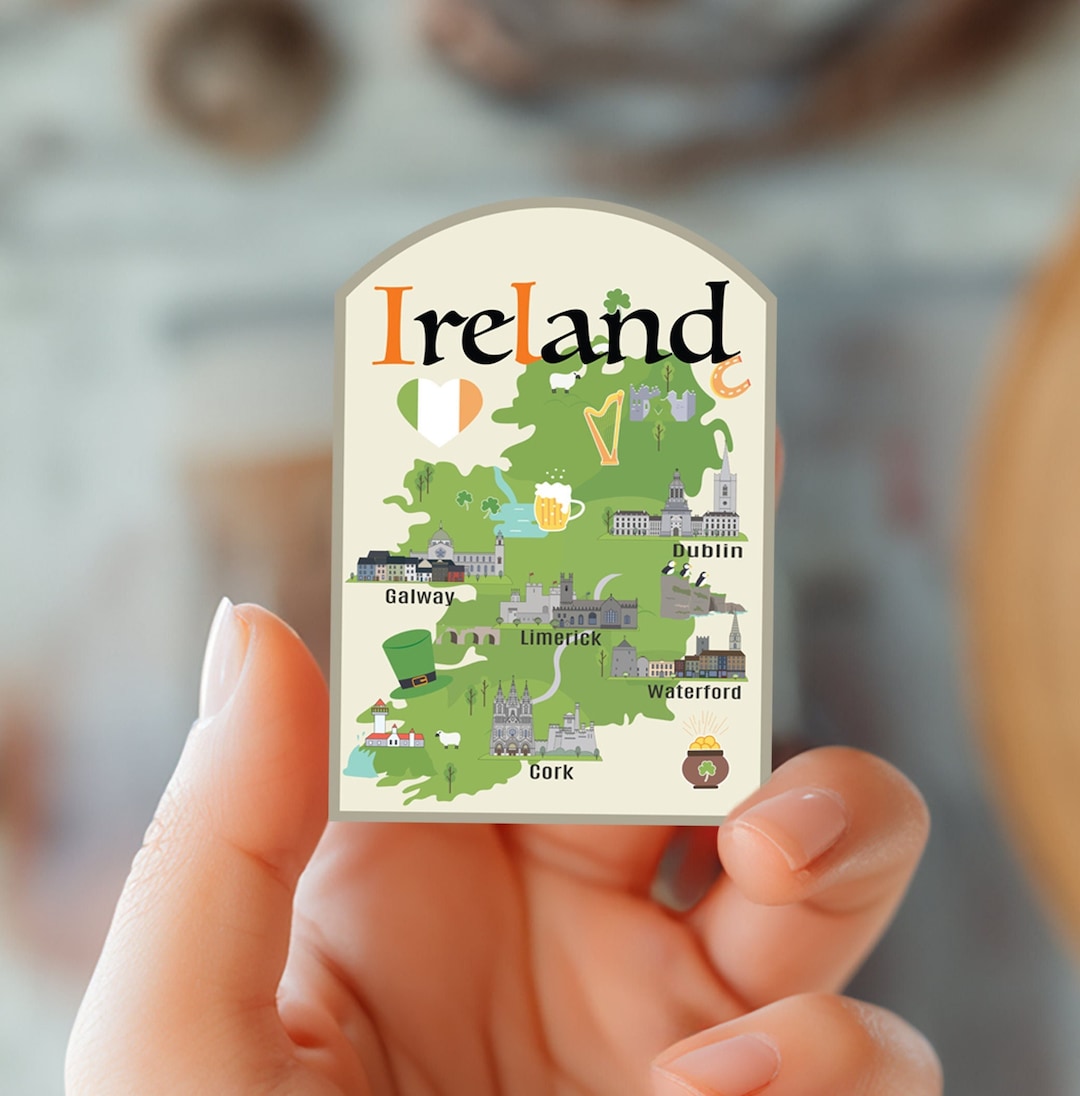 Ireland Travel Sticker: Waterproof Vinyl Laptop Decal - Etsy