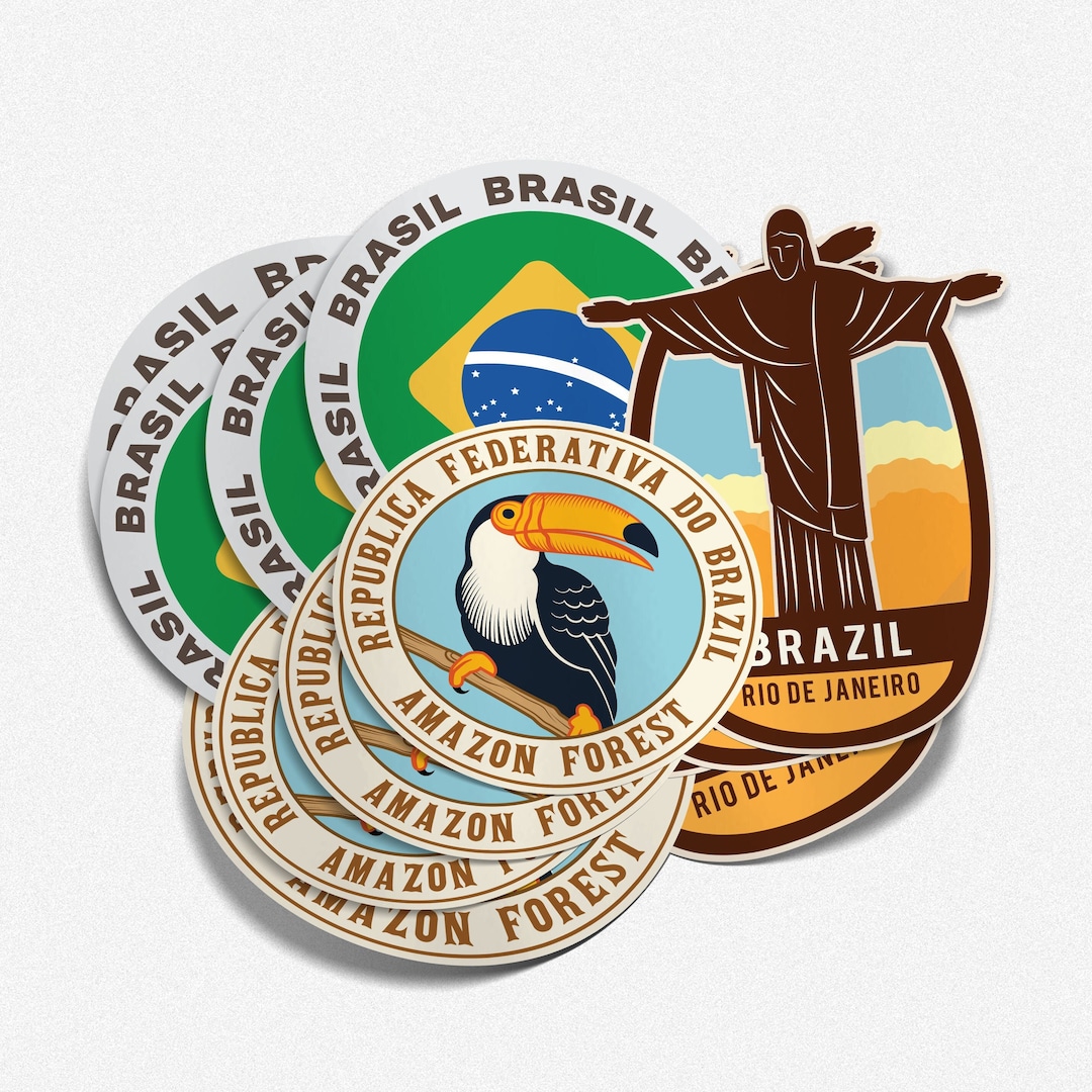 Brazil Rio De Janeiro Amazon Sticker Pack, Waterproof Decals Sticker ...