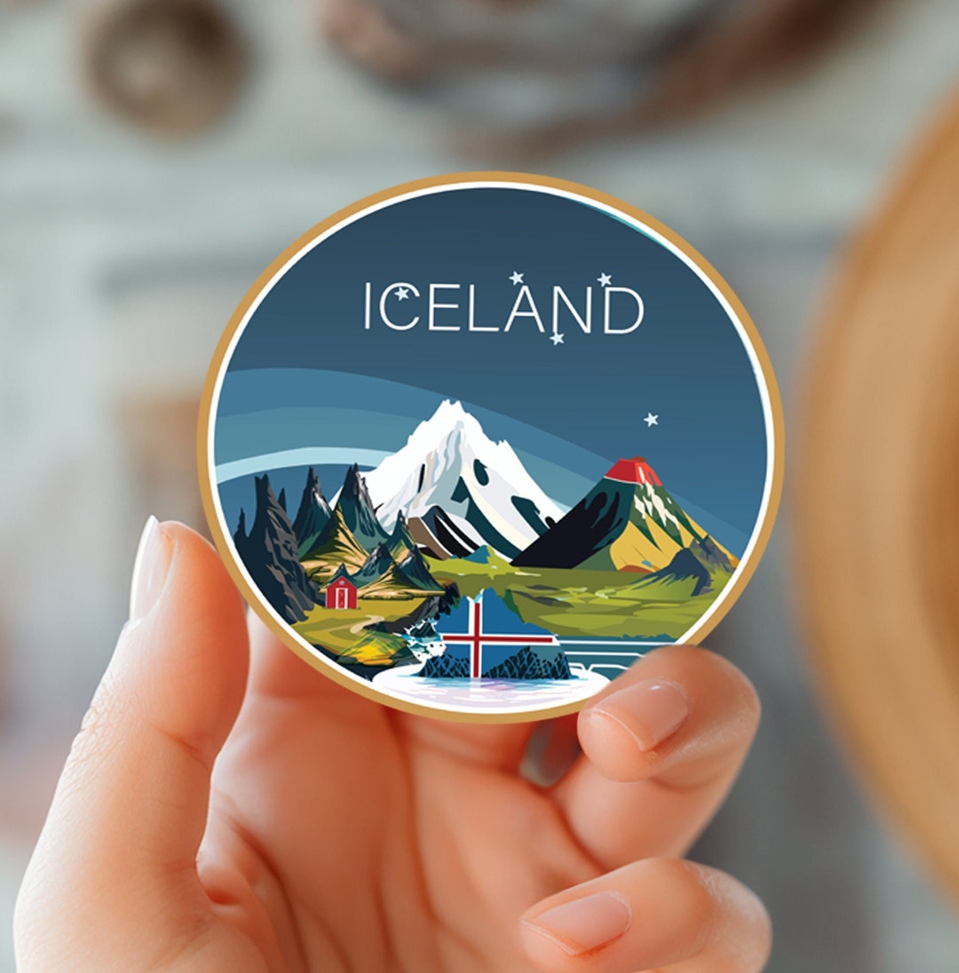 ICELAND Travel Sticker Vinyl Sticker,europe Destination Decal for ...