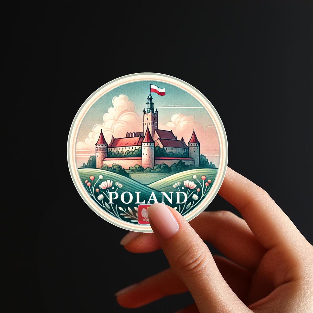 Poland Castle Sticker: Waterproof Vinyl Travel Decal - Etsy