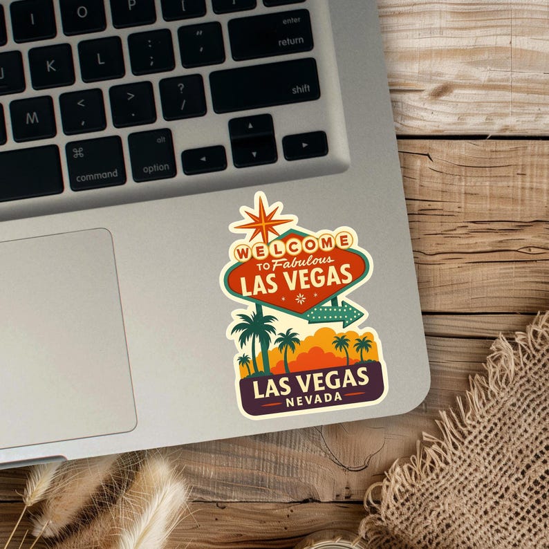 Las Vegas Sticker: Vintage Weatherproof and Waterproof Nevada Vinyl ...