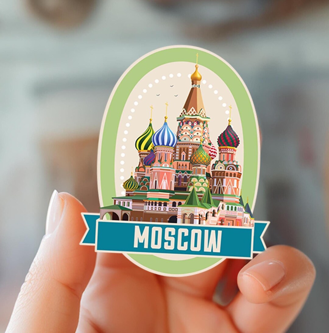 Moscow Vinyl Sticker, Vintage Style Journal Sticker, Travel Ephemera ...