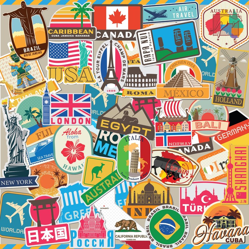 Travel Stickers - Etsy