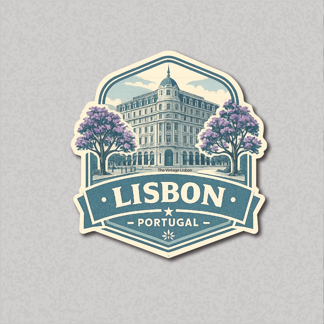 Lisbon Portugal Sticker: Retro Weatherproof and Waterproof Travel Decal ...