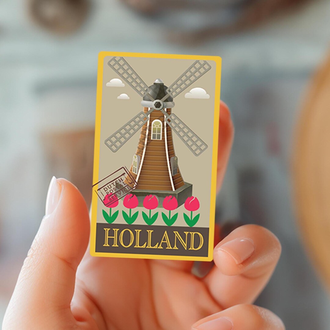 Travel Sticker Holland : Dutch Windmill Vinyl Decal, Weatherproof ...