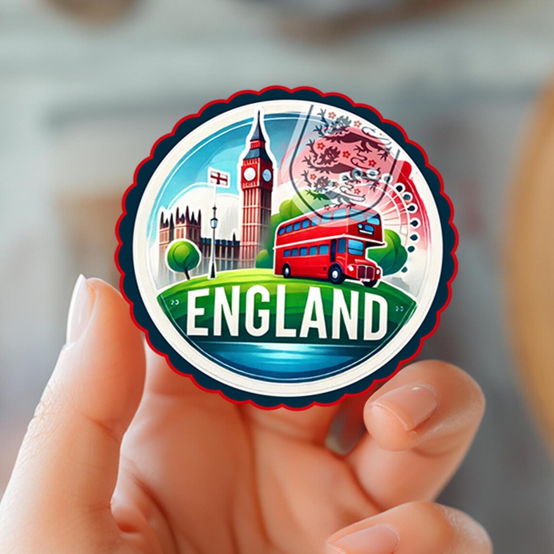 England Sticker: Watercolor Travel Decal, Waterproof Vinyl - Etsy