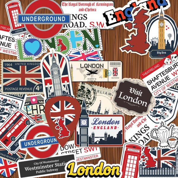 London Stickers - Etsy