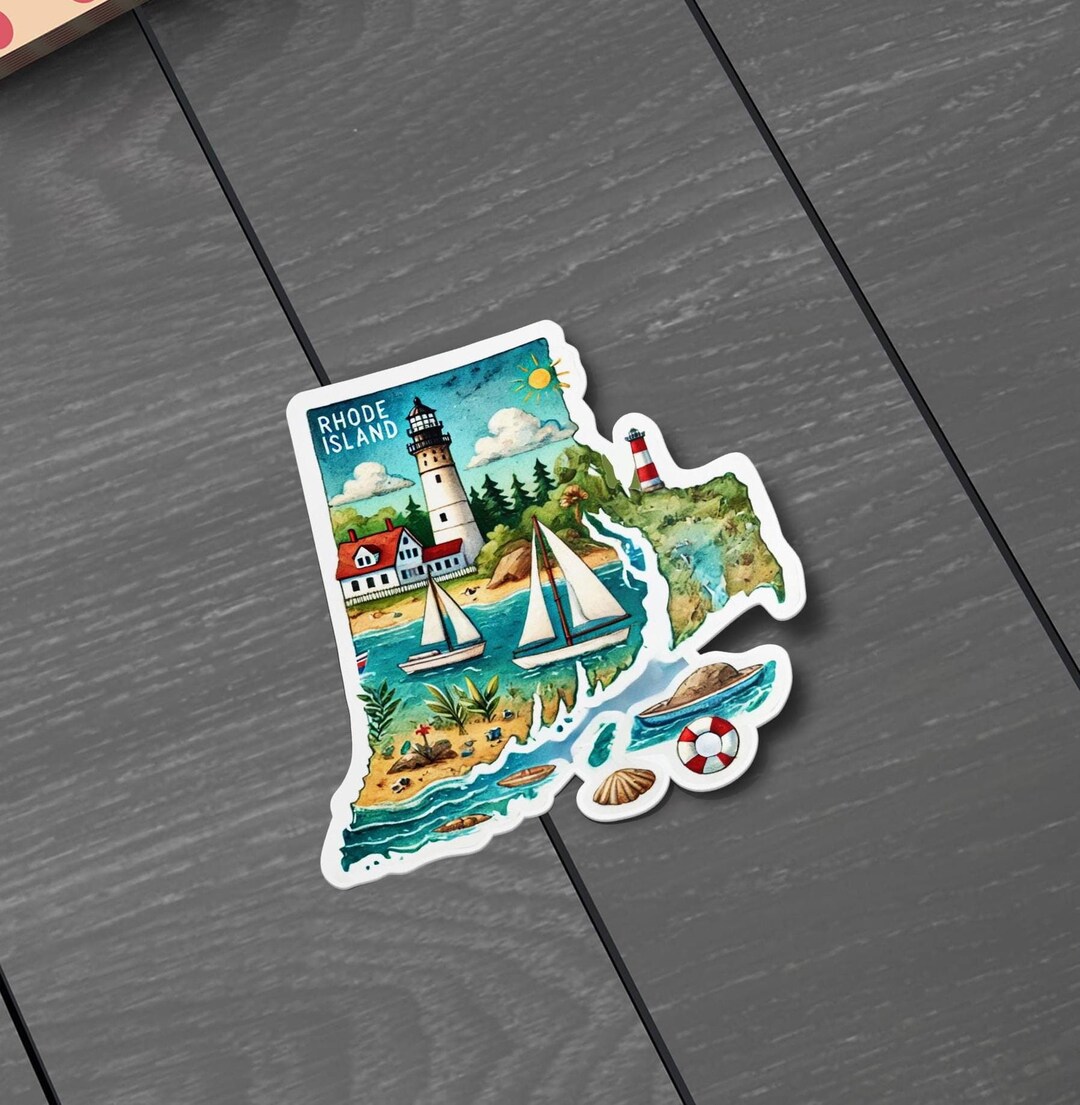 Rhode Island Sticker: Watercolor Style, Waterproof Vinyl - Etsy