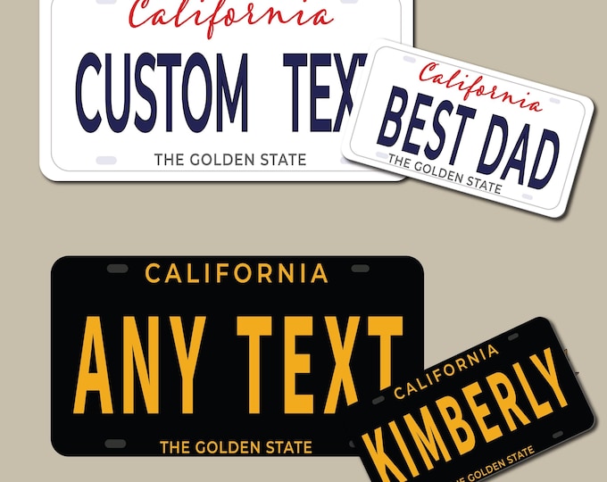 Personalized California License Plate Sticker: Custom Name, Waterproof ...