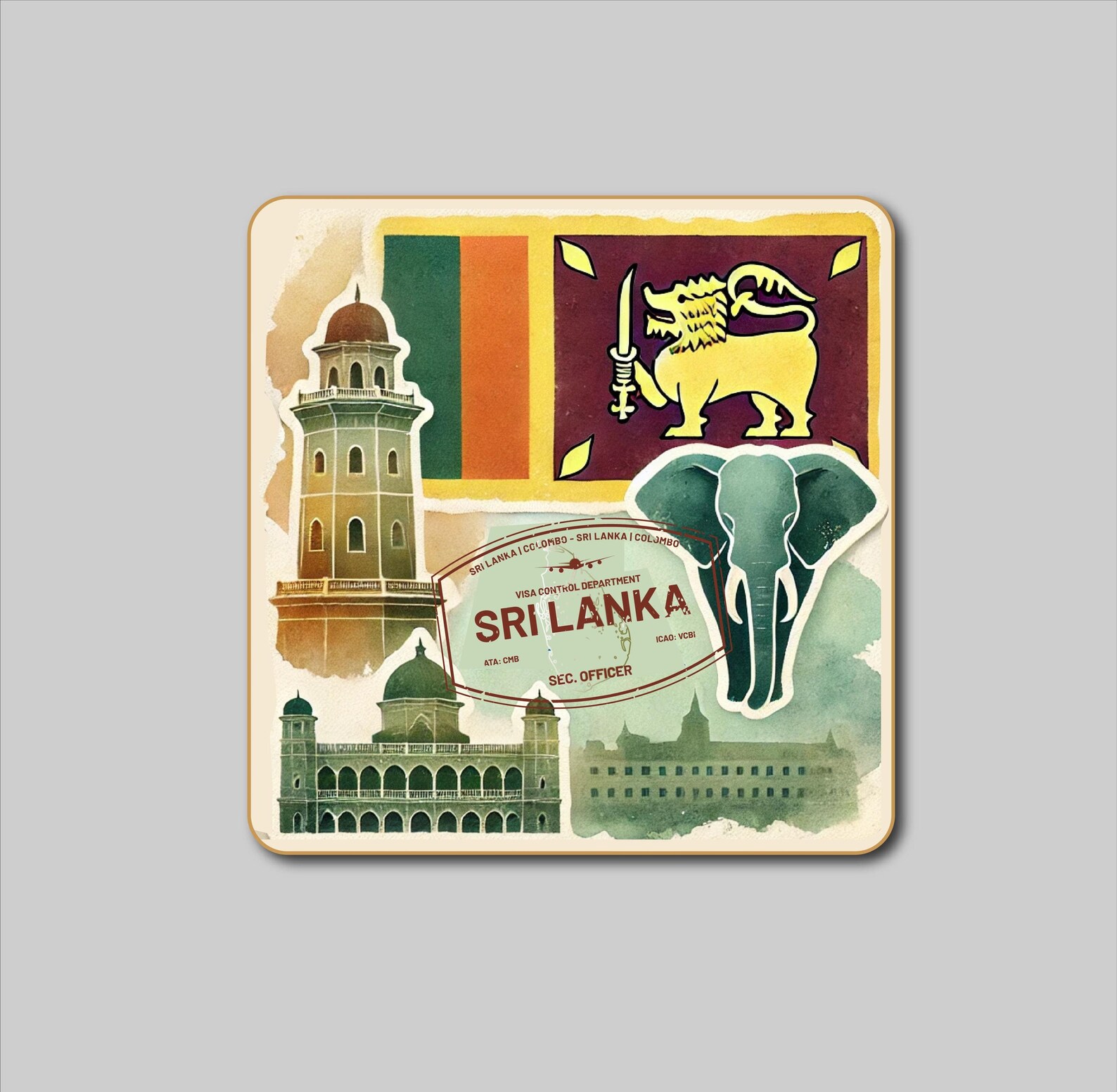 Sri Lanka Sticker Weatherproof Waterprof Decal, Suitcase, Car Luggage ...